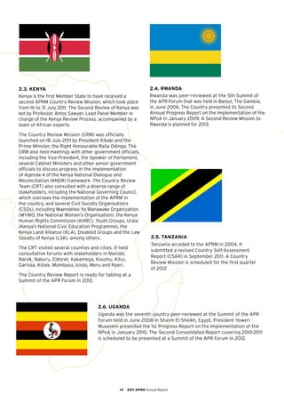 African Peer Review Mechanism (APRM) Annual Report 2011 | PDF