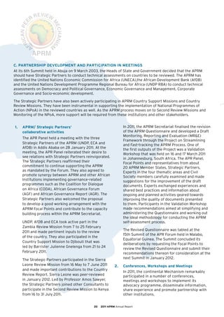 African Peer Review Mechanism (APRM) Annual Report 2011 | PDF