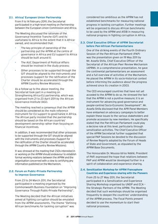 African Peer Review Mechanism (APRM) Annual Report 2011 | PDF