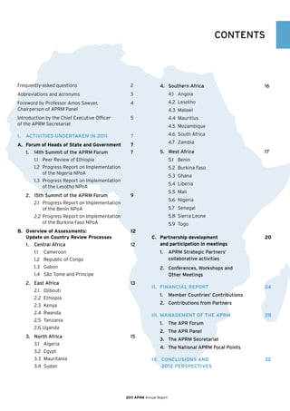 African Peer Review Mechanism (APRM) Annual Report 2011 | PDF