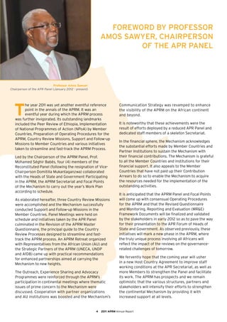 African Peer Review Mechanism (APRM) Annual Report 2011 | PDF