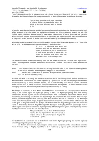 African playwright as re writer of history | PDF