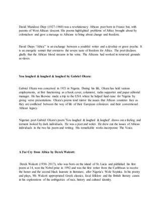 African poetry in english | DOCX