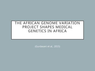 African population genetics | PPT