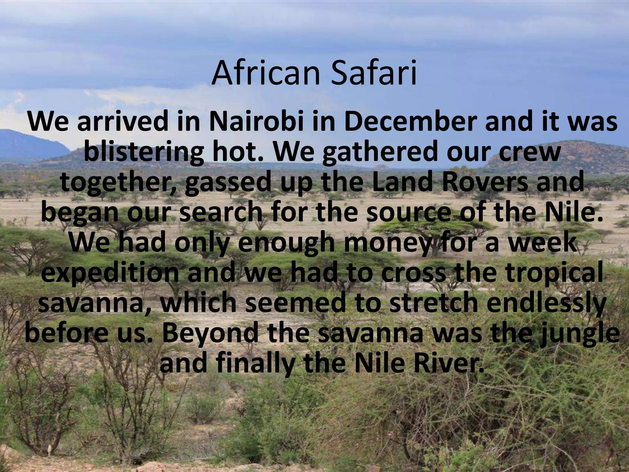 African Safari Food Web Project | PPT