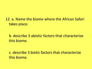 African Safari Food Web Project | PPT