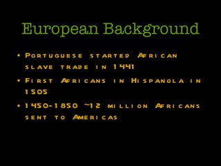 African slave trade | PPT | Crime & Harmful Acts to Individuals ...