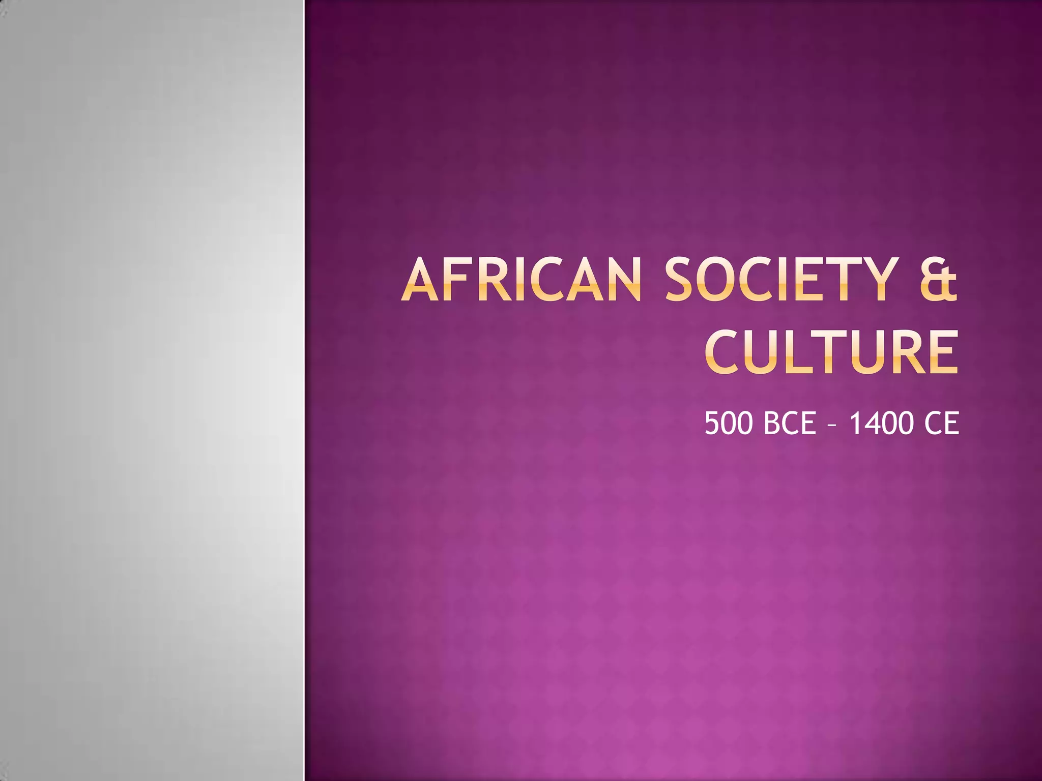 African society & culture | PPTX