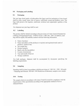 African standards for shea kernel | PDF