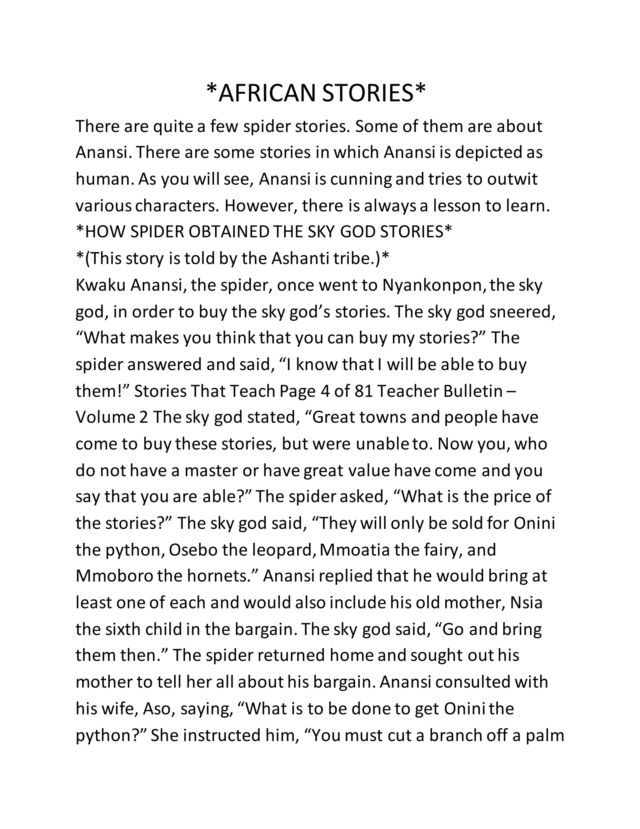 African stories | DOCX