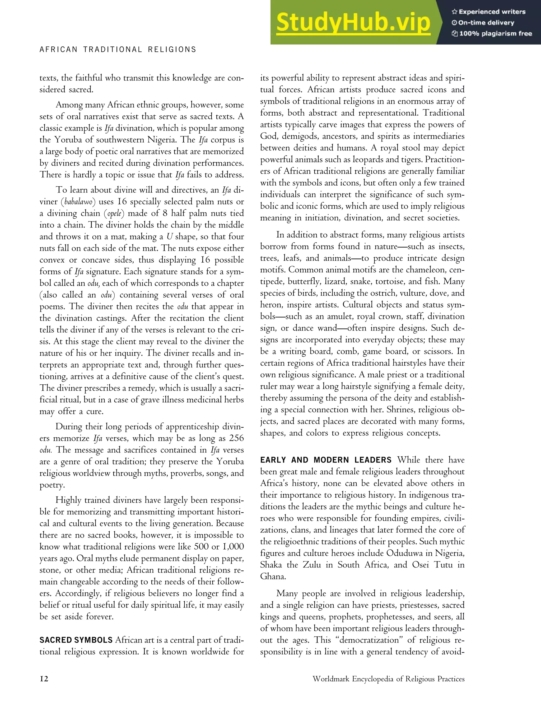 African Traditional Religions | PDF