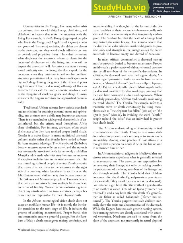African Traditional Religions | PDF