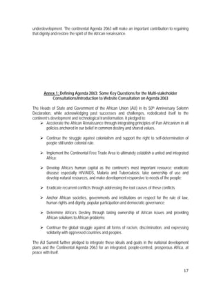 African Union Agenda 2063: a shared strategic framework for inclusive ...