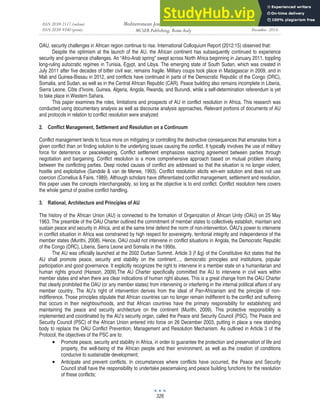 African Union And Conflict Resolution In Africa | PDF
