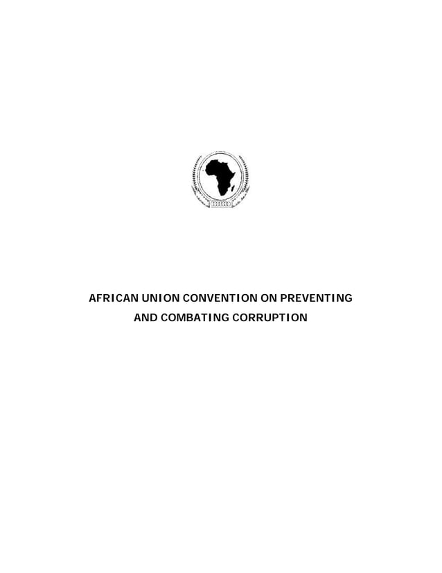African Union Convention Preventing Combating Corruption | PDF