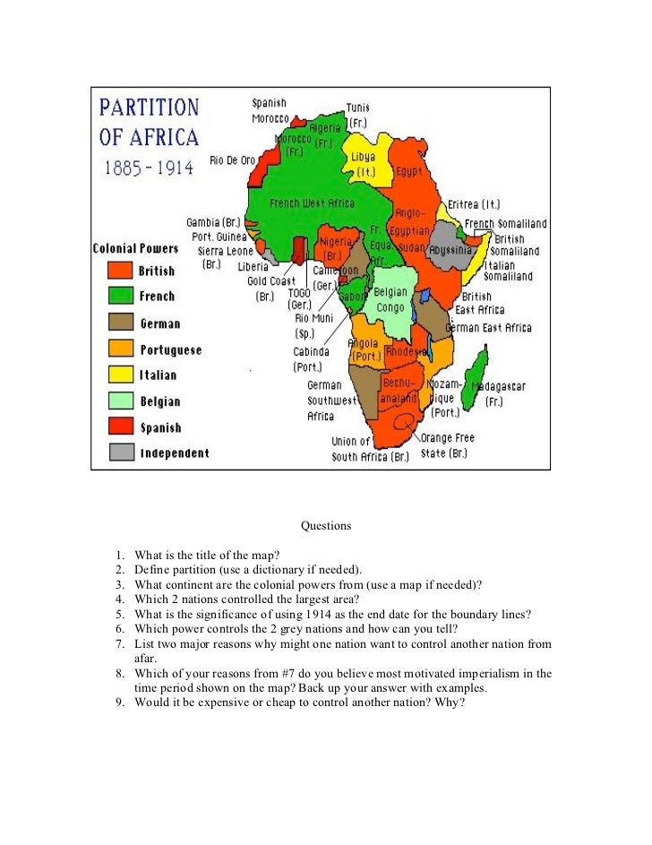 Africa partitionmap