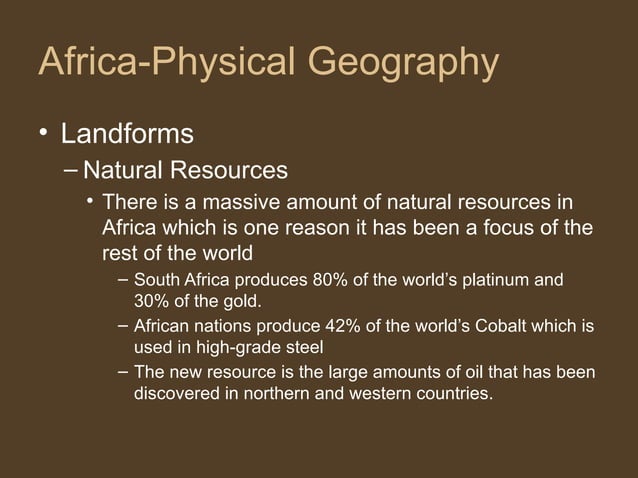 AFRICA Physical Geography Power Point and its impact. | PPTX