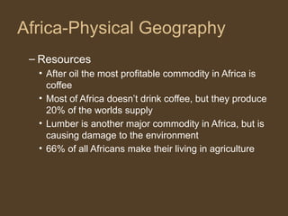 AFRICA Physical Geography Power Point and its impact. | PPTX