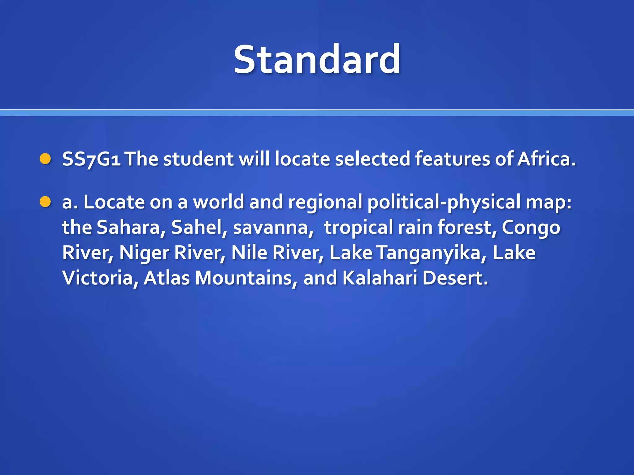 Africa physical features powerpoint | PPTX