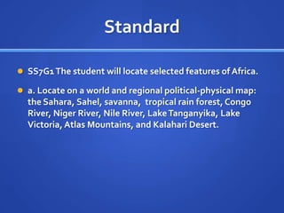 Africa physical features powerpoint | PPTX