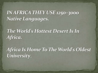 Africa presentation | PPT