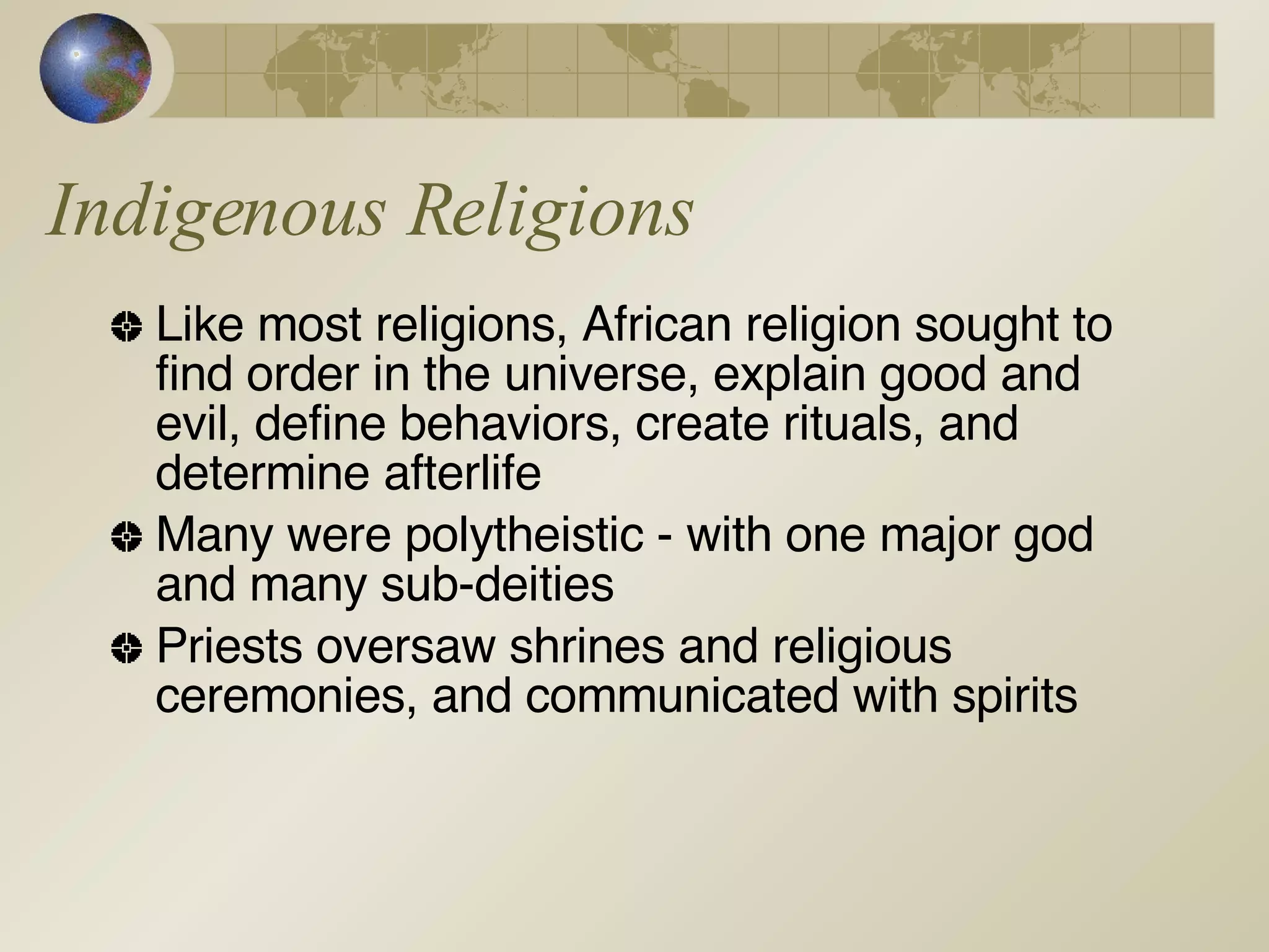 Africa- Religions | PPT