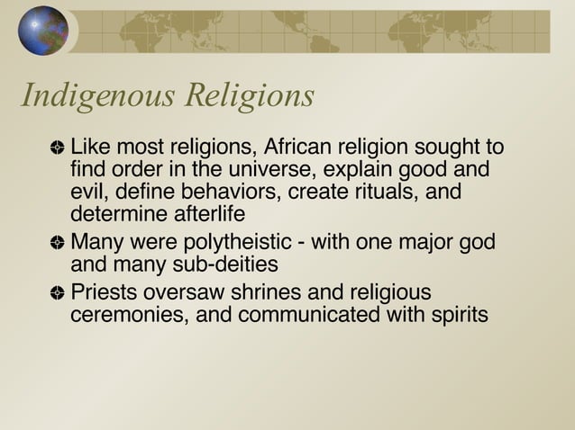 Africa- Religions | PPT | Religion & Spirituality