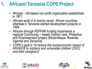 Tanzania Experience on Adaptation of CSI Tool: Case of Africare COPE | PPT