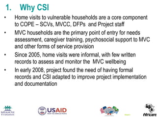 Tanzania Experience on Adaptation of CSI Tool: Case of Africare COPE | PPT