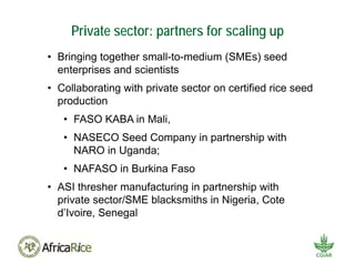 Africa Rice Center (AfricaRice): A CGIAR research center and pan ...