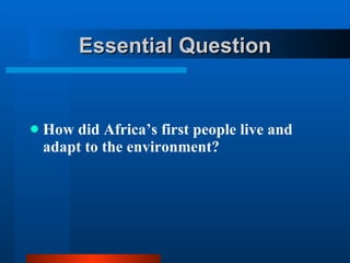 Africa’S First People | PPT