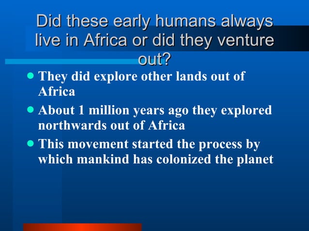 Africa’S First People | PPT