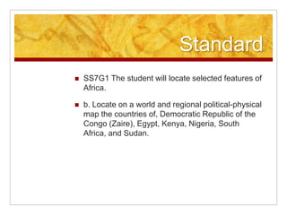 Africa slideshow regional features | PPTX