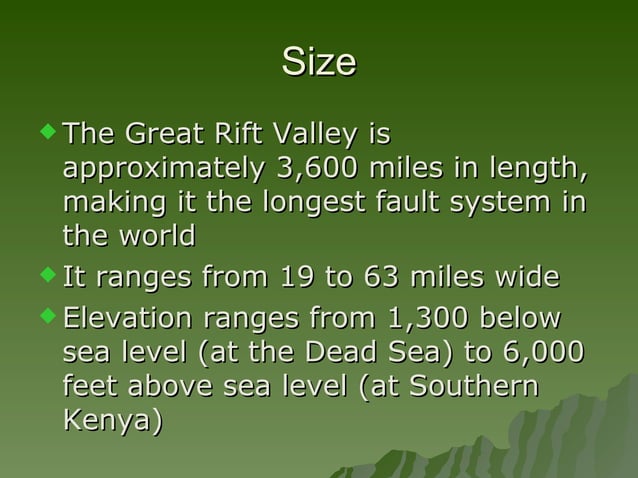 Africa The Great Rift Valley | PPT | Geography | Science