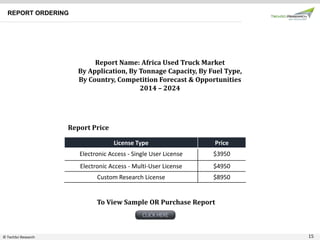 Africa used truck market forecast & opportunities, 2024 - TechSci ...