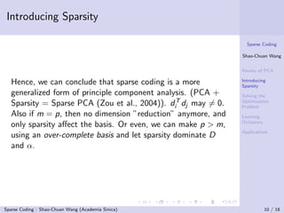 A Friendly Guide To Sparse Coding | PDF