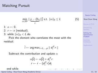 A Friendly Guide To Sparse Coding | PDF