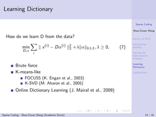 A Friendly Guide To Sparse Coding | PDF