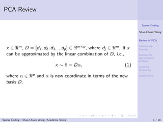 A Friendly Guide To Sparse Coding | PDF