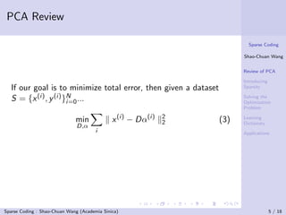 A Friendly Guide To Sparse Coding | PDF
