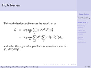 A Friendly Guide To Sparse Coding | PDF