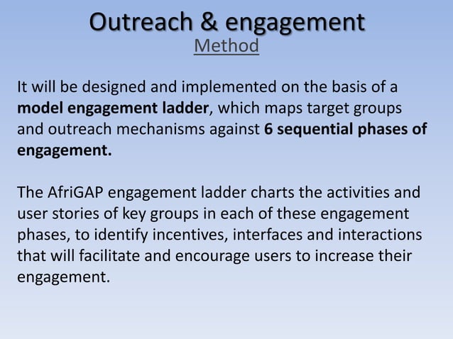 Afrigap engagement ladder | PPT