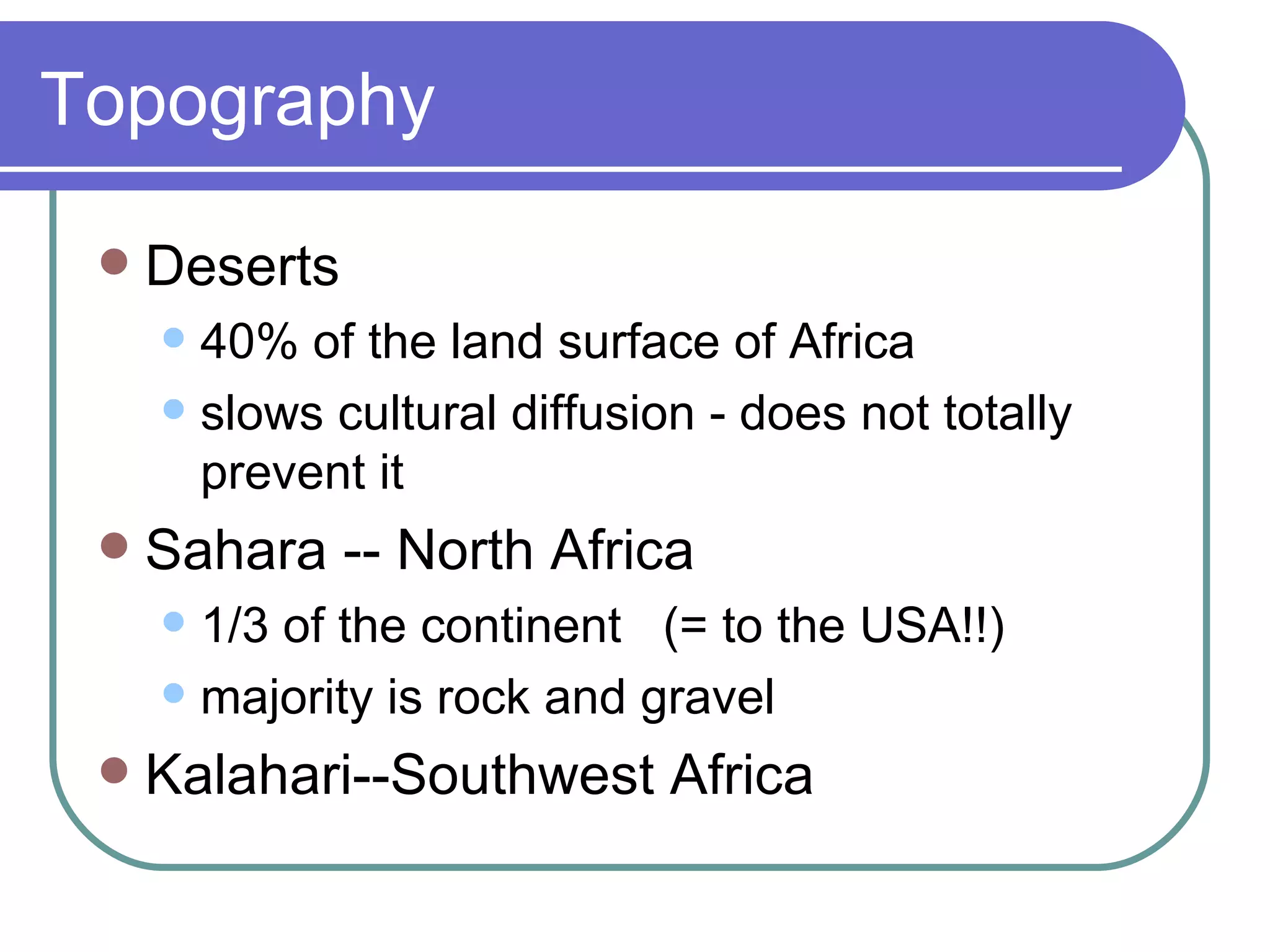 geography of africa | PPT