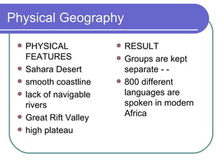geography of africa | PPT
