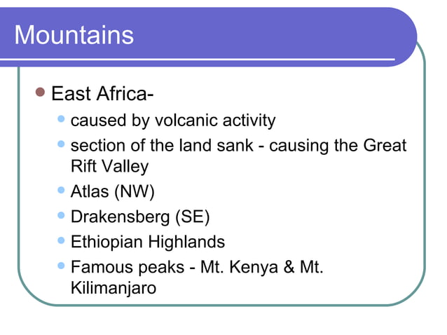 geography of africa | PPT