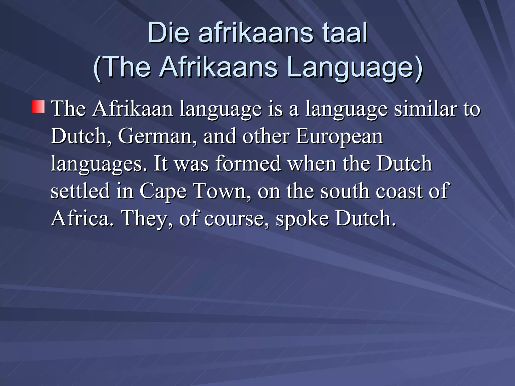 Afrikaans | PPT