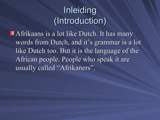 Afrikaans | PPT