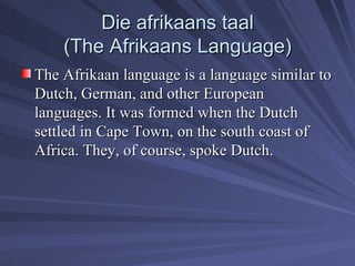 Afrikaans | PPT