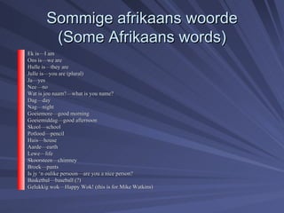 Afrikaans | PPT