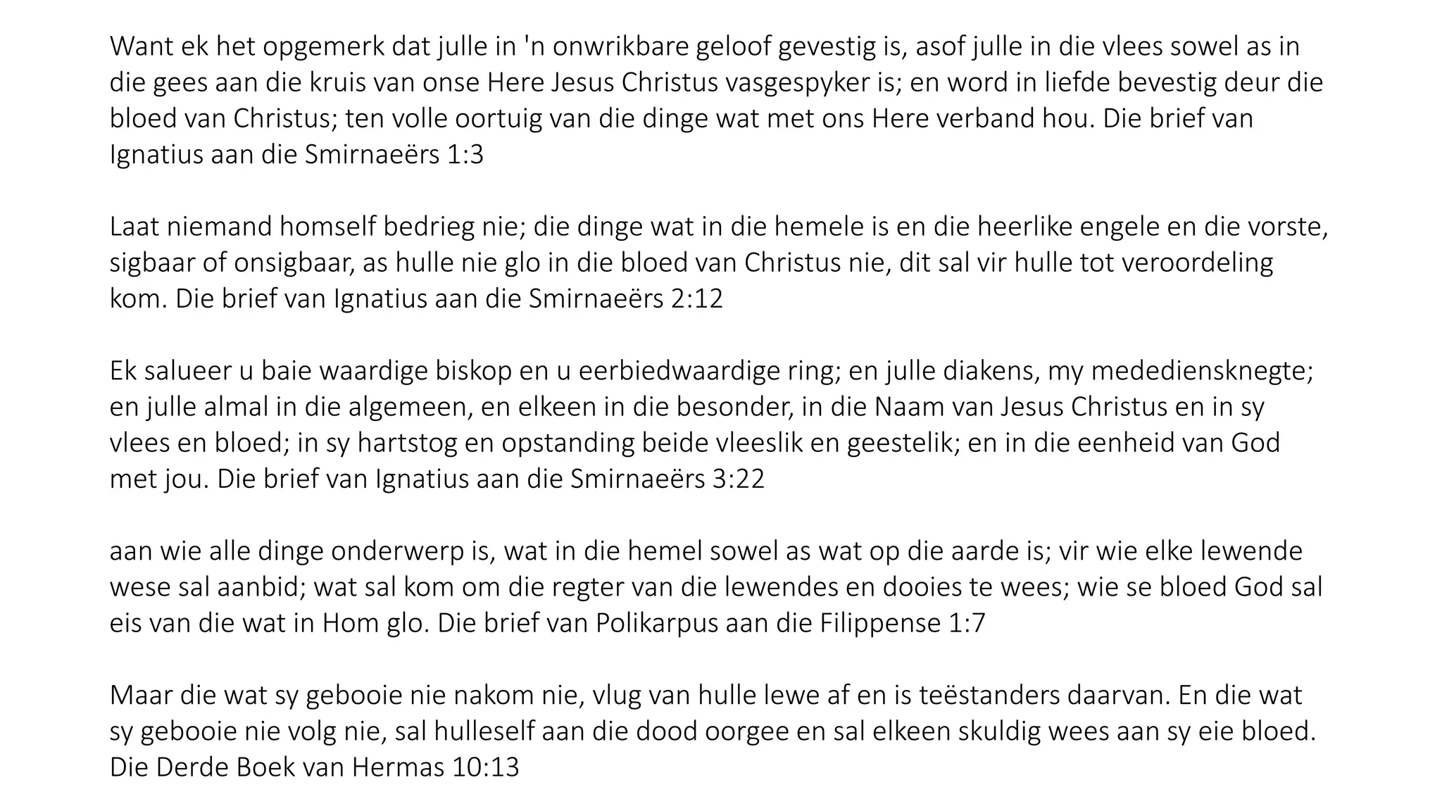 Afrikaans - Die kosbare bloed van Jesus Christus - The Precious Blood ...